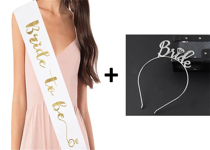 Metal Bride Taç Kuşak Seti 2 Parça